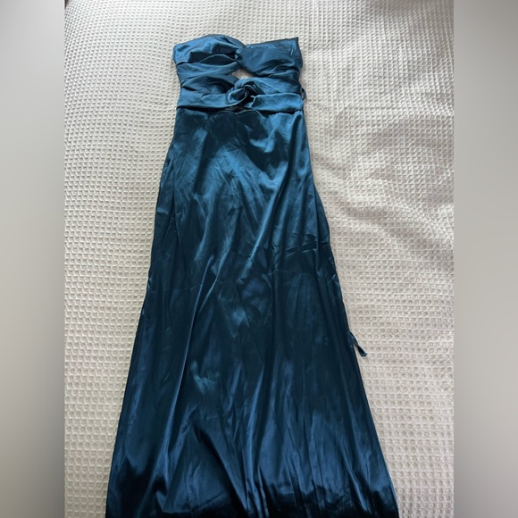 Dresses | Deep Blue Maxi Dress With Cut Outs | Poshmark